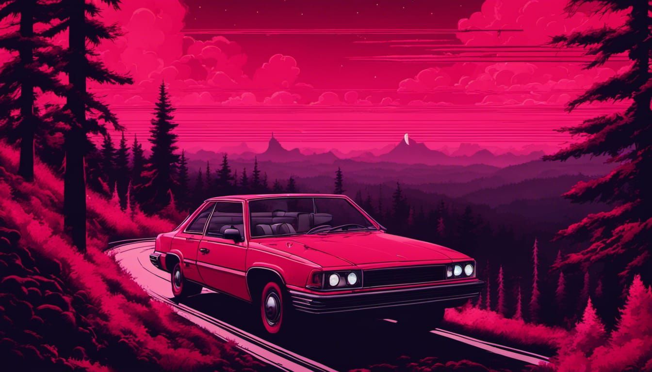 Atompunk Car Retrowave - AI Generated Artwork - NightCafe Creator