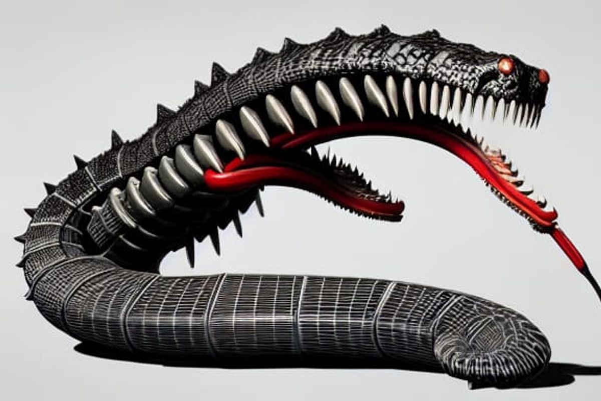 A Mechanical Serpent with Sharp Fangs - fail #2 - AI Generated Artwork ...