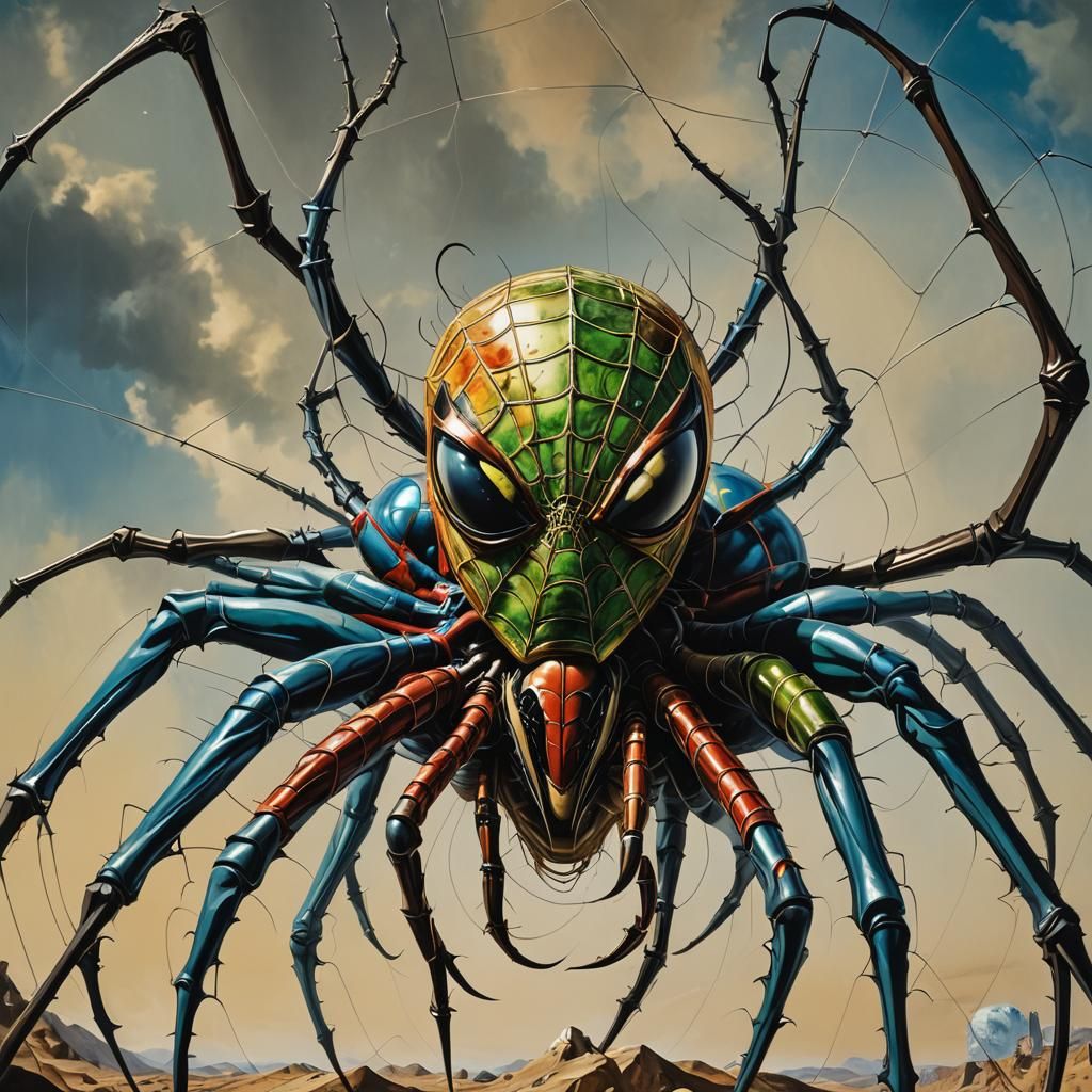 Surreal, Surrealism, Surrealist. Alien Spider-man by Salvador Dalí ...