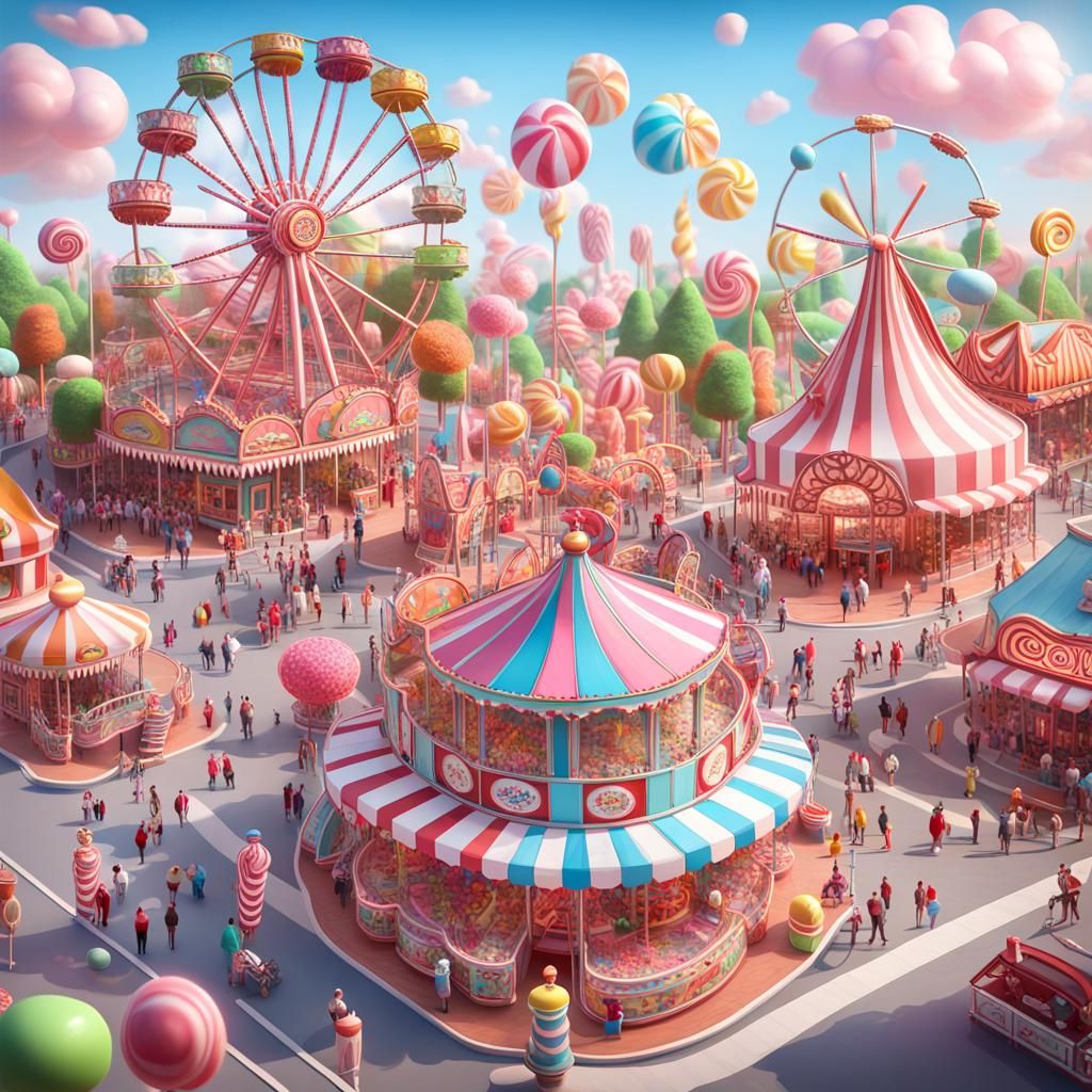 Candyland Carnival - AI Generated Artwork - NightCafe Creator