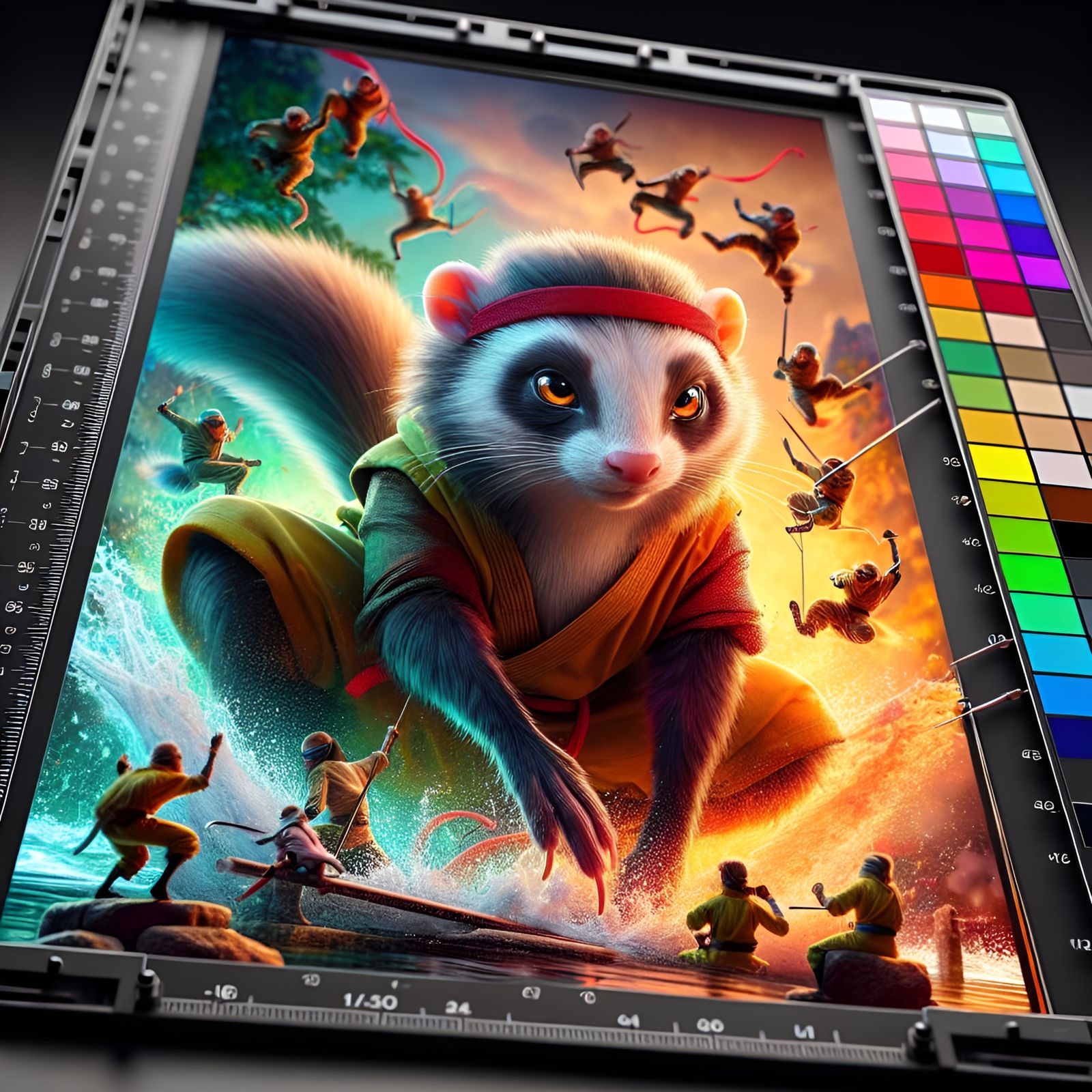 Teenage mutant ninja ferret - AI Generated Artwork - NightCafe Creator