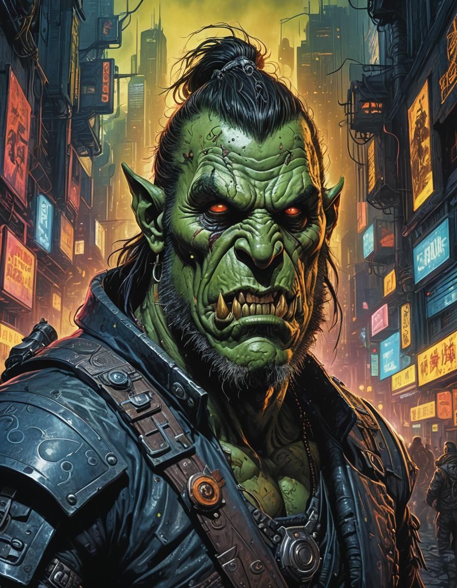 Cyber Orc - AI Generated Artwork - NightCafe Creator