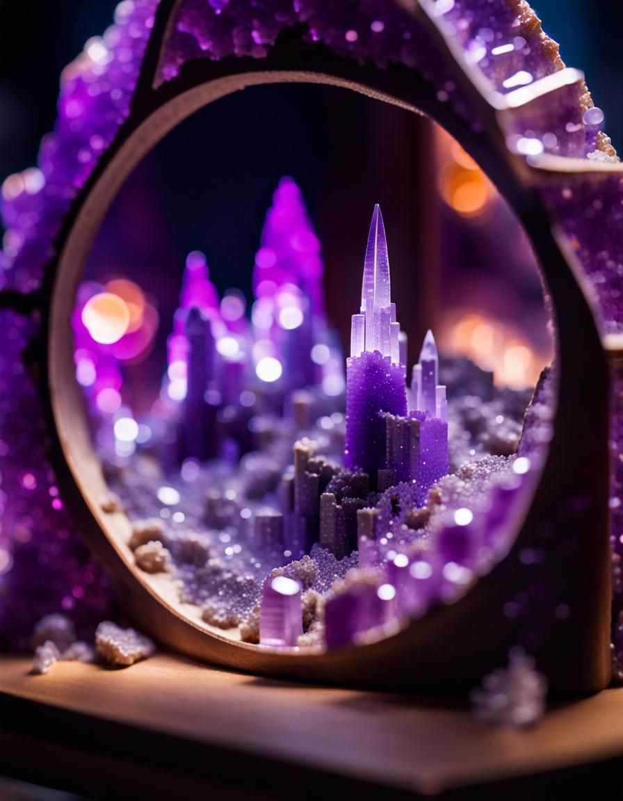 Geode City 1 - AI Generated Artwork - NightCafe Creator