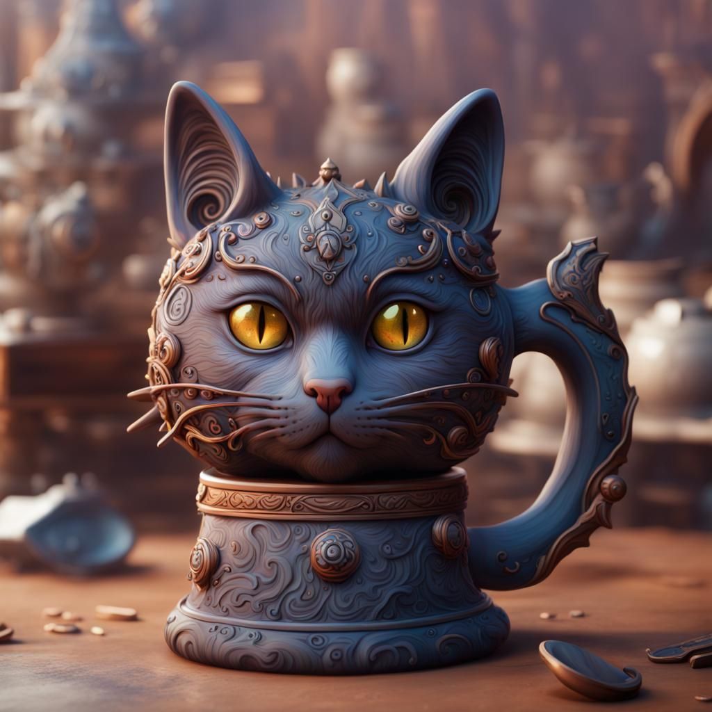 Cat mug - AI Generated Artwork - NightCafe Creator