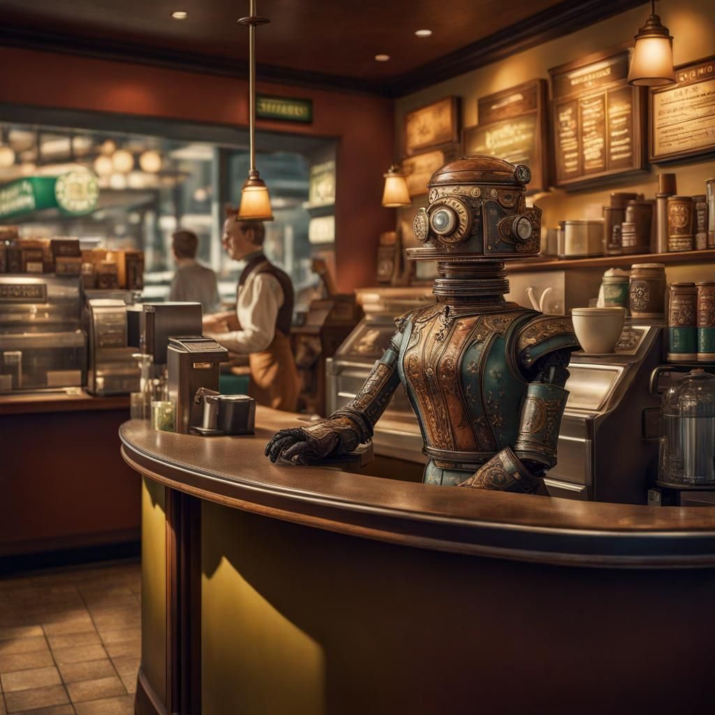 Barista Automaton - AI Generated Artwork - NightCafe Creator