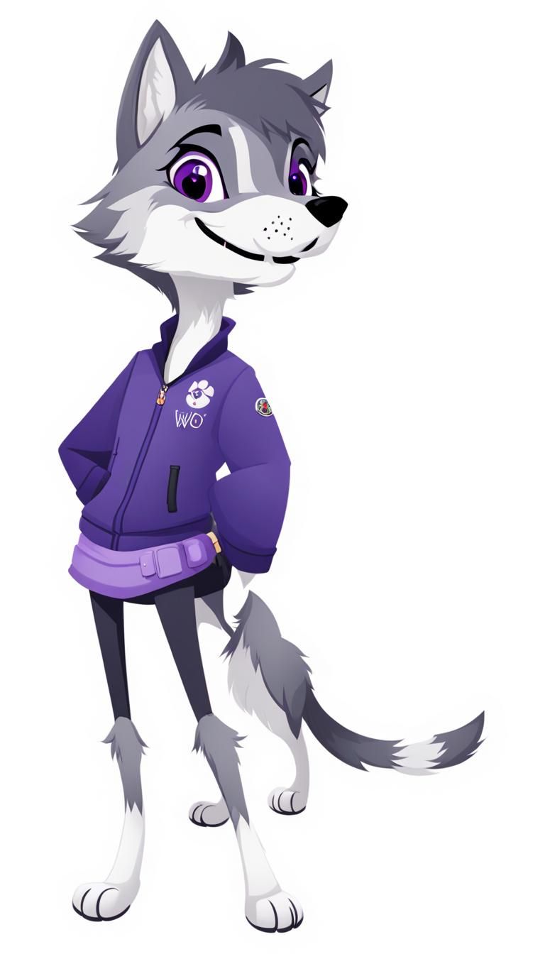 Violet the Wolf is a young female gray wolf with legs and was ...