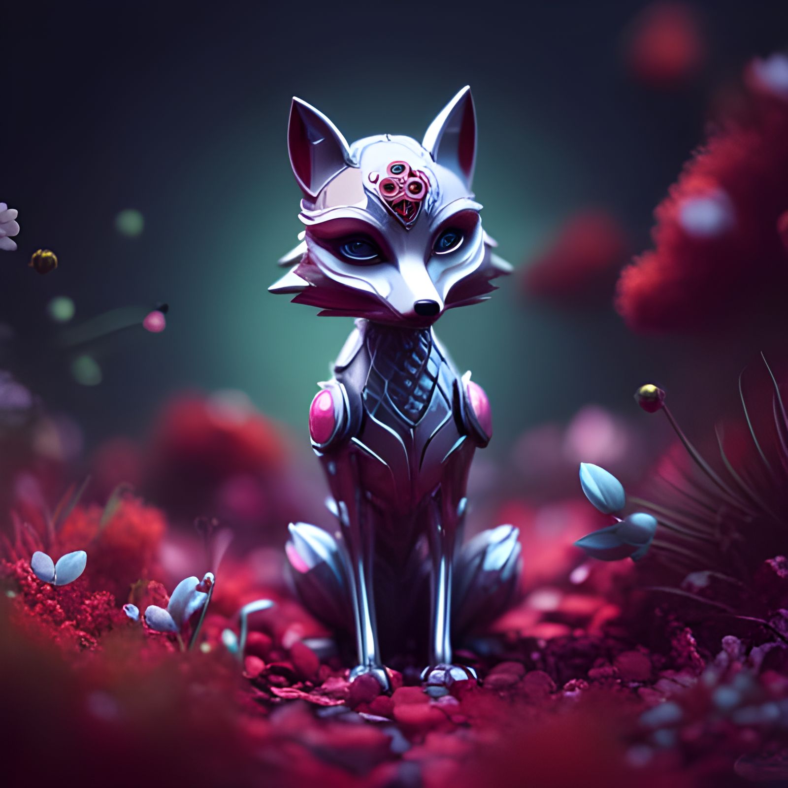 Misty, The Metal Fox - AI Generated Artwork - NightCafe Creator