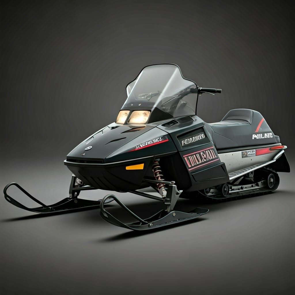 3D Concept Art of Vintage Polaris Indy 500 Snowmob... - AI Art