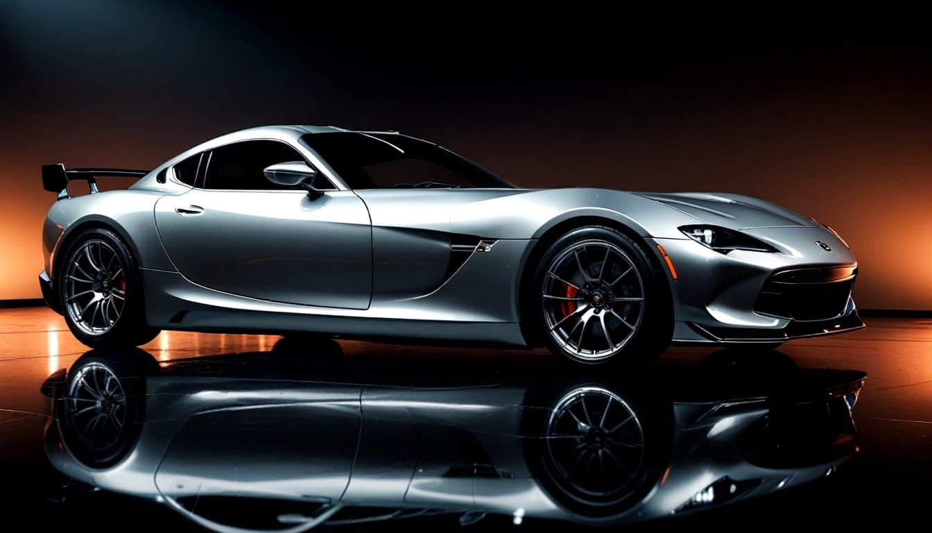 a rx7 - Sleek Glossy RX-7 Shines with Dynamic Reflections