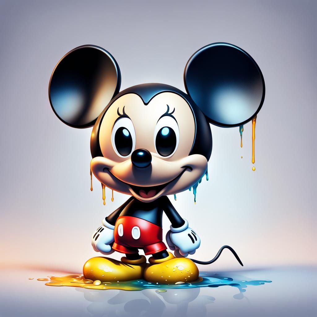 Chibi little mickey mouse with huge eyes - AI Generated Artwork ...
