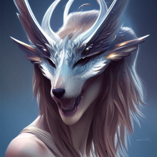 Wolf Angels - AI Generated Artwork - NightCafe Creator