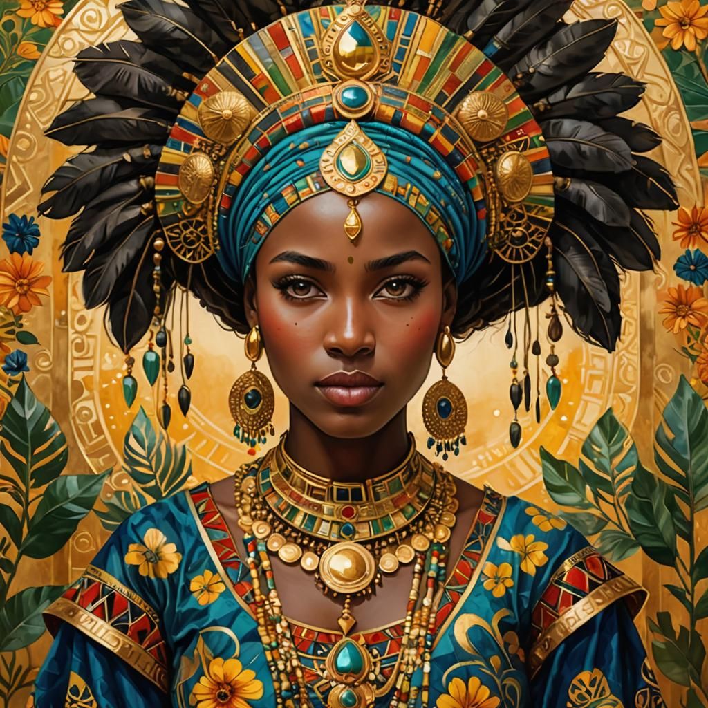 Sudan Princess 🇸🇩 - Sudan Princess in Vibrant Golden Att...