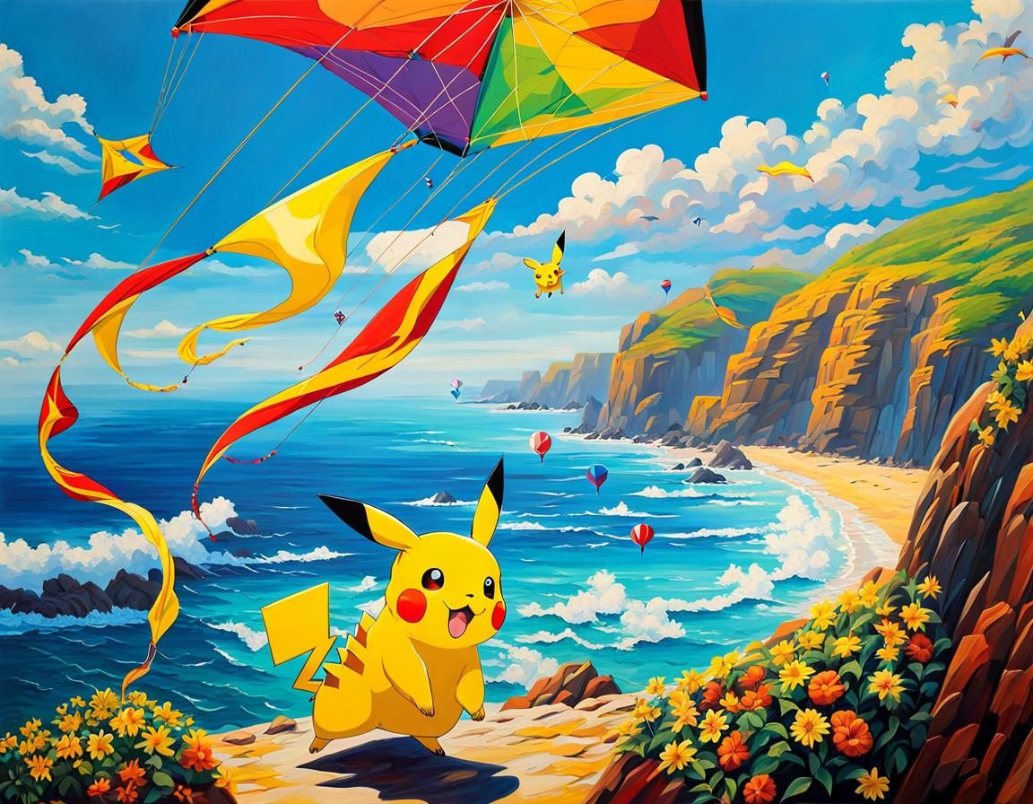 Kites in the Pokemon World - AI Generated Artwork - NightCafe Creator