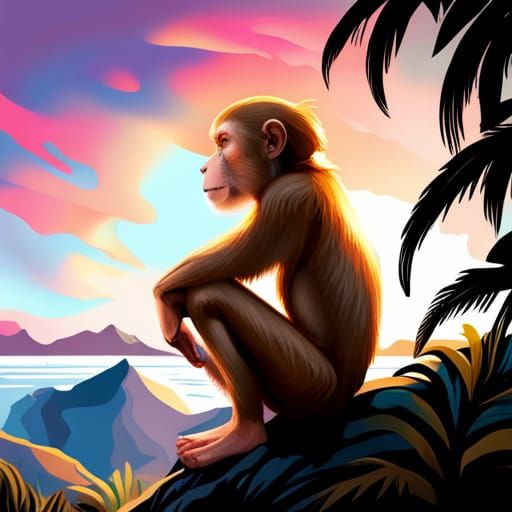 Monkey Sun - AI Generated Artwork - NightCafe Creator