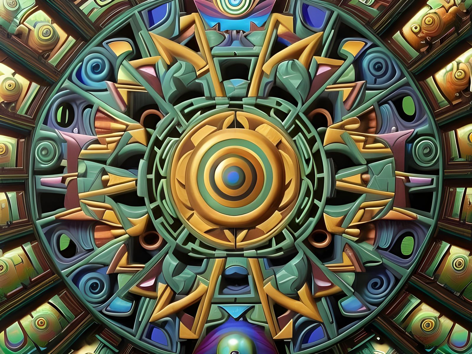 Ornate geometric Mesoamerican 21may23 - AI Generated Artwork ...