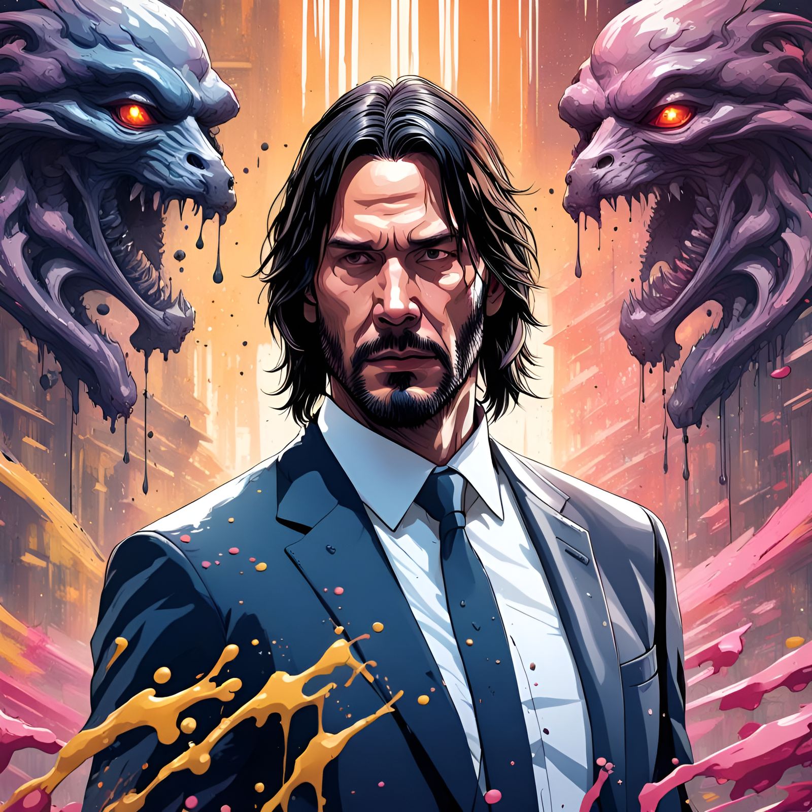 Alien Fight by My. - AI Generated Artwork - NightCafe Creator