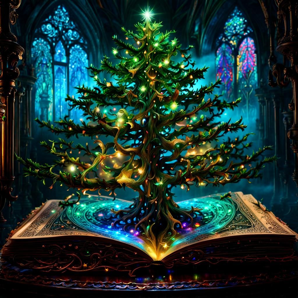 Book of Christmas Holograms - AI Generated Artwork - NightCafe Creator