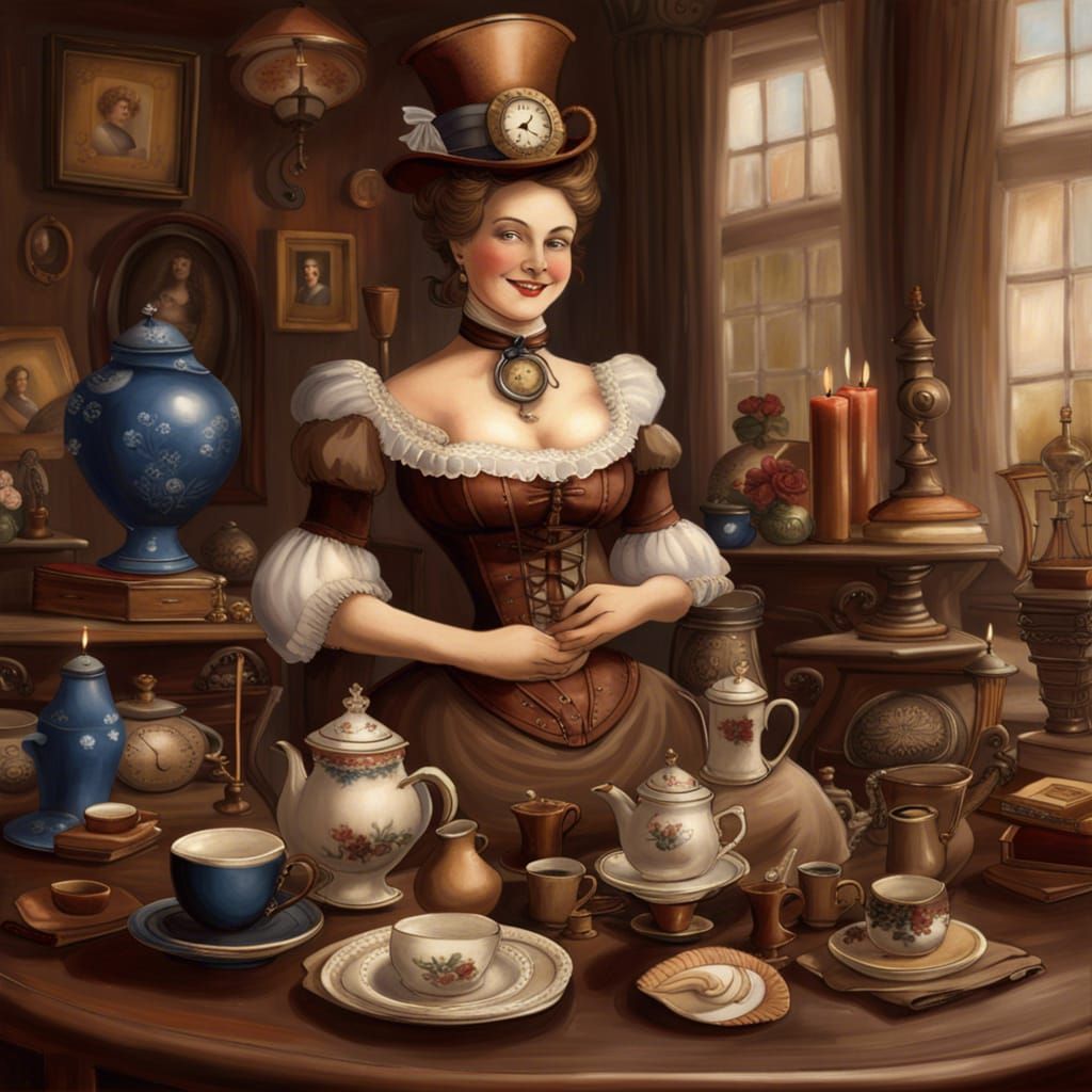 Victorian Lady In Her Home - AI Generated Artwork - NightCafe Creator
