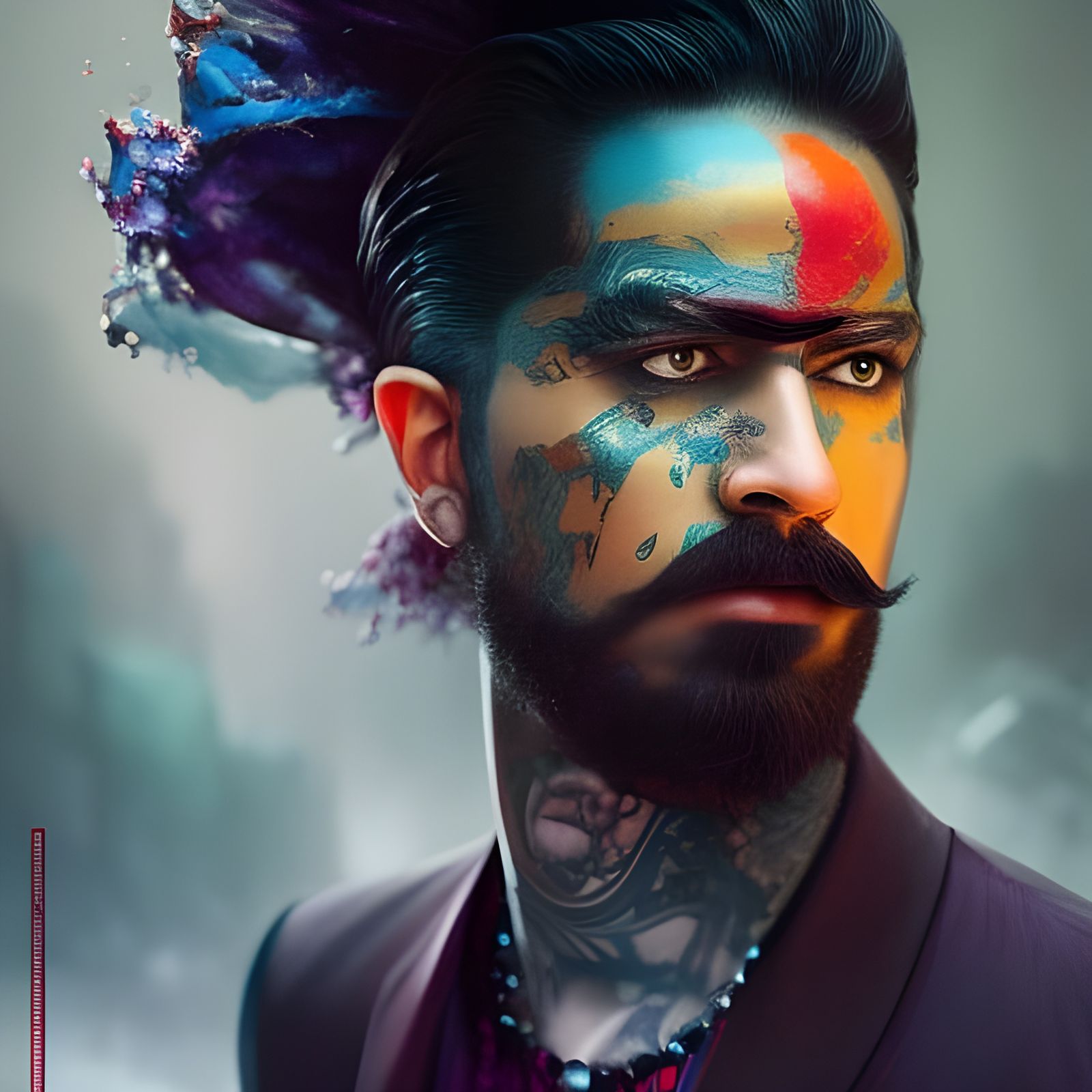 handsome mustache - AI Generated Artwork - NightCafe Creator