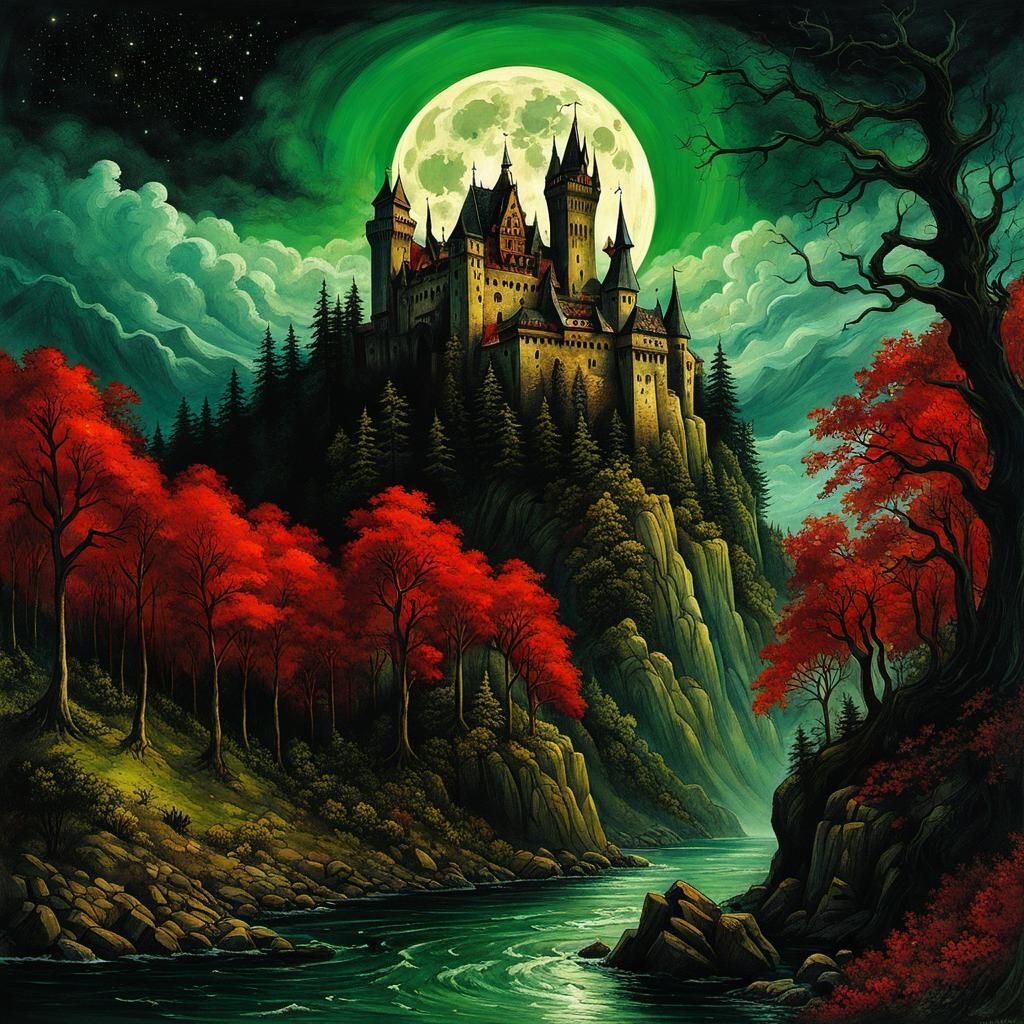 Castle On A Cliff - AI Generated Artwork - NightCafe Creator