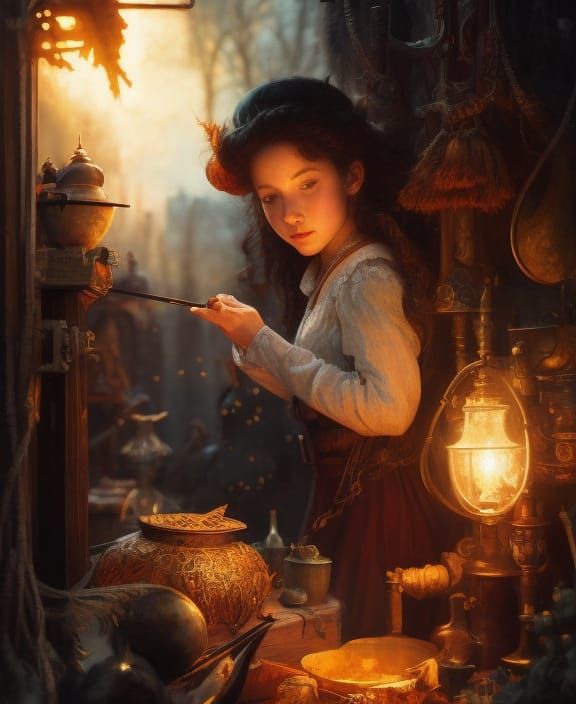 Pretty witch - AI Generated Artwork - NightCafe Creator