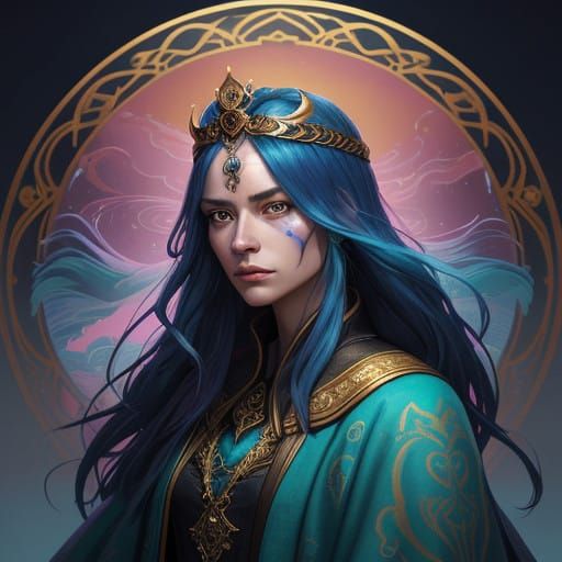 Ethereal Goddess Emerges from Golden Light - AI Art