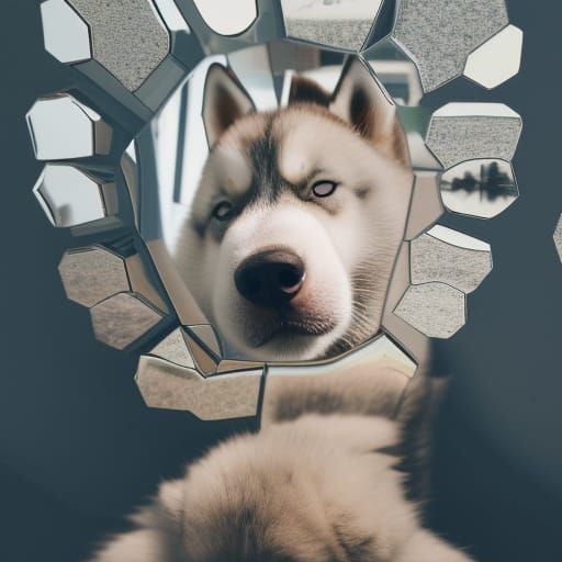 Husk's mirror admiration - AI Generated Artwork - NightCafe Creator