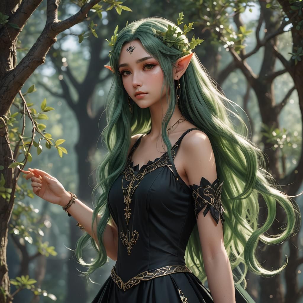 beautiful poison ivy elf - AI Generated Artwork - NightCafe Creator