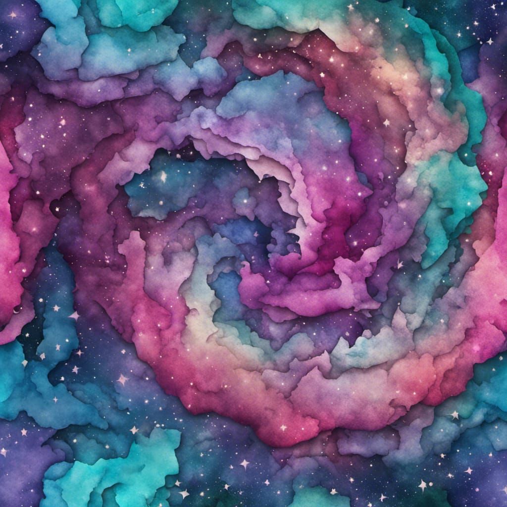 True to Life 3D Spiral Star Nebula Cloud, Torn Paper Collage, Peacock ...