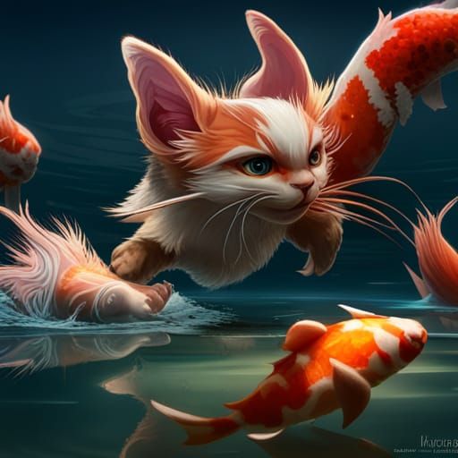 Koi cat - AI Generated Artwork - NightCafe Creator