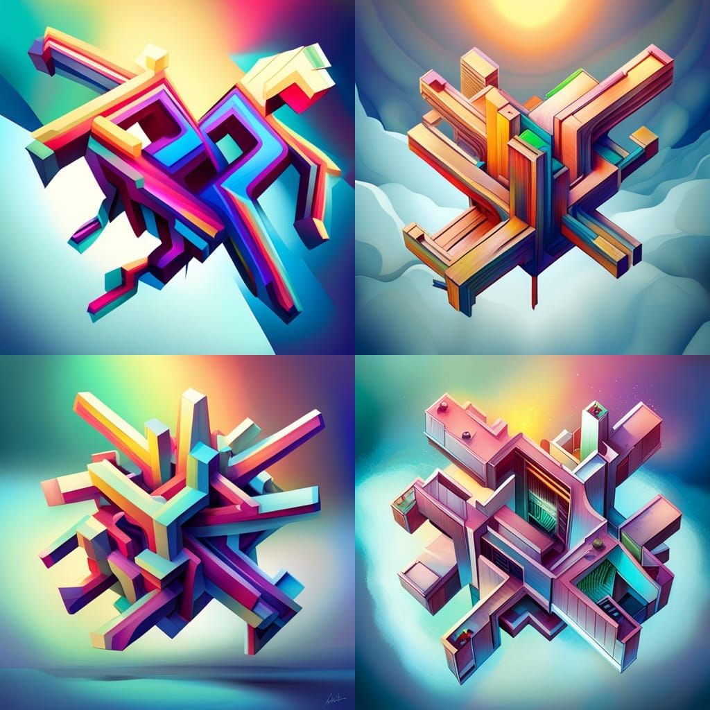 Four dimensional shape 3D 4D - AI Generated Artwork - NightCafe Creator