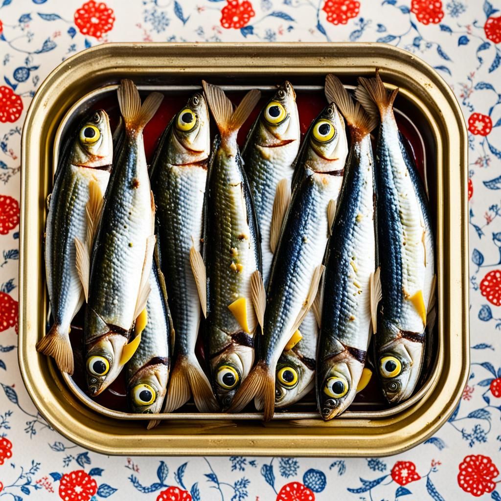 Sardines in Tin - AI Generated Artwork - NightCafe Creator