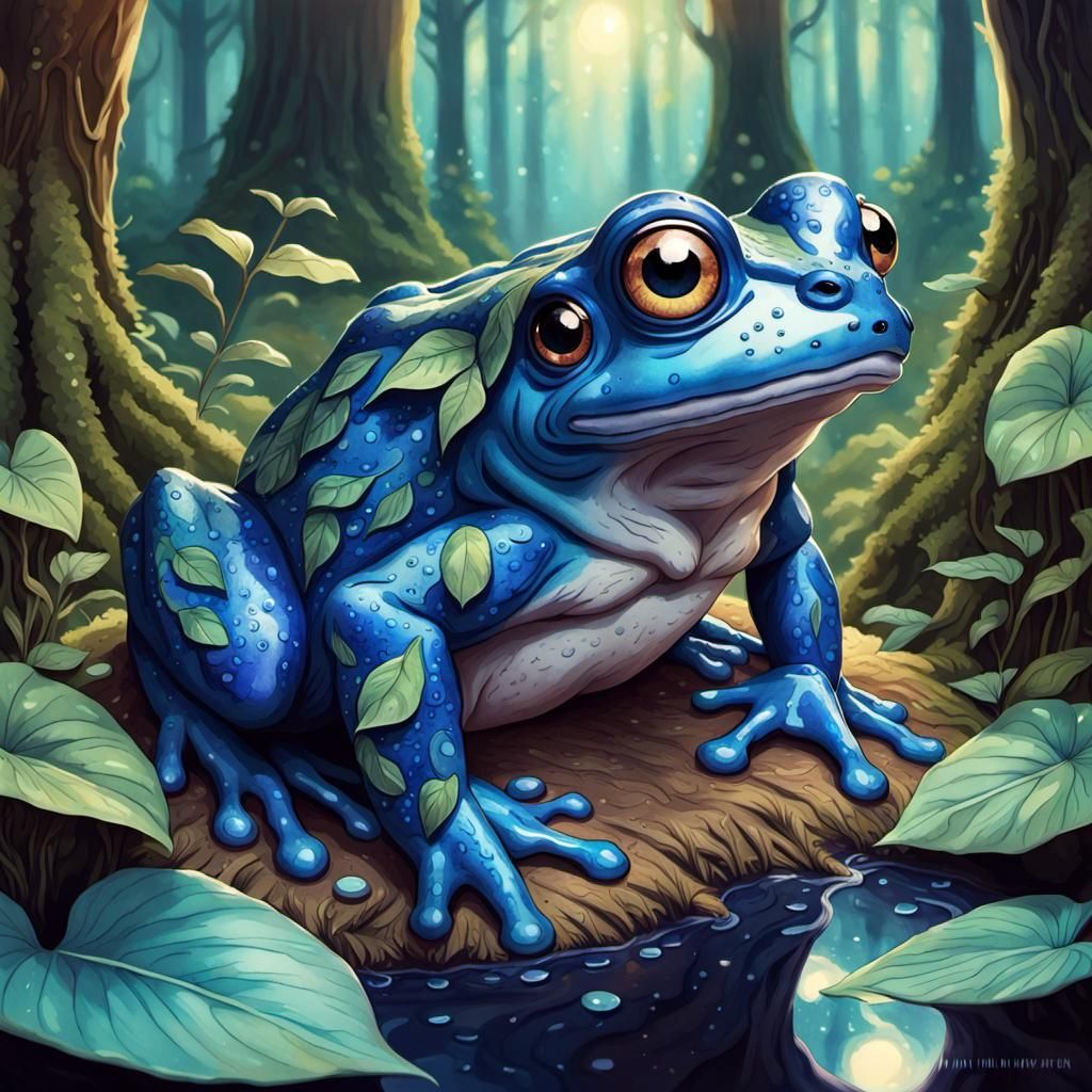 🟦💙🐸 - AI Generated Artwork - NightCafe Creator