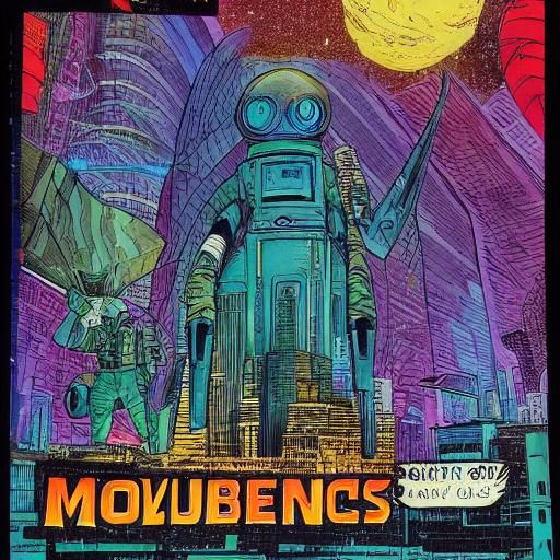 Moebius, Moebius type Ben 10 aliens 1963 Synth wave in Times Square ...