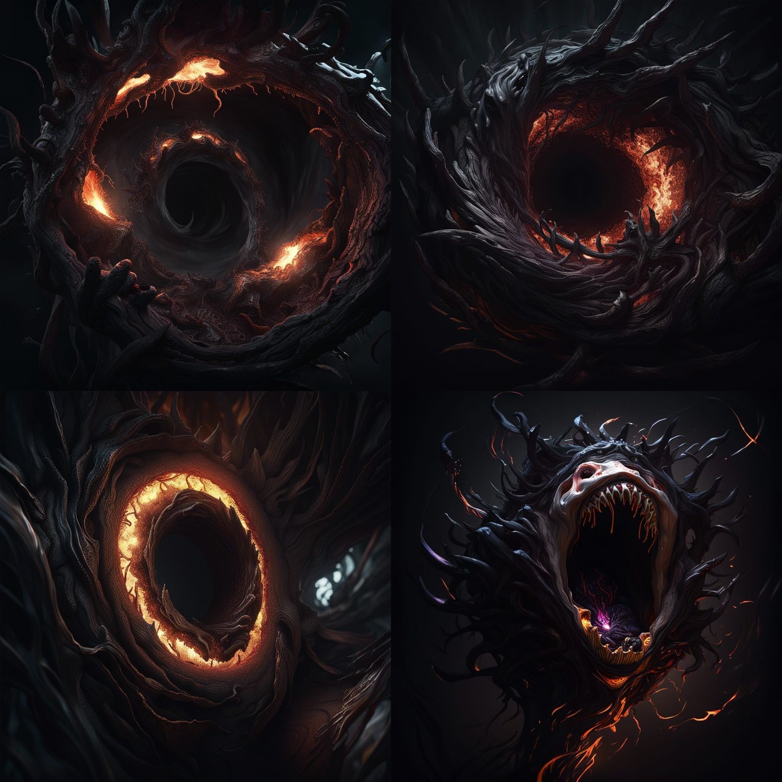 Black hole devouring light :: horror, eerie, sinister, tortured concept ...