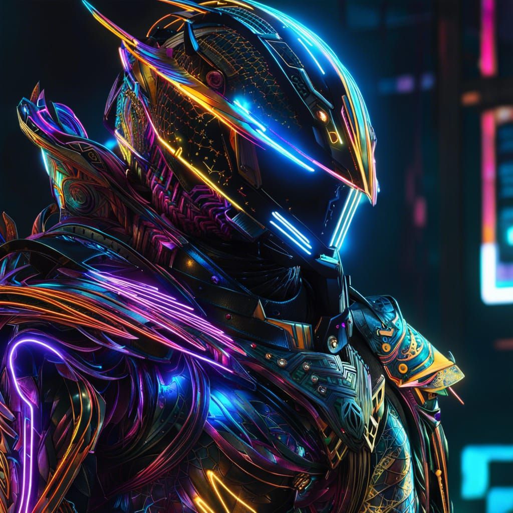 Tron Knight - AI Generated Artwork - NightCafe Creator