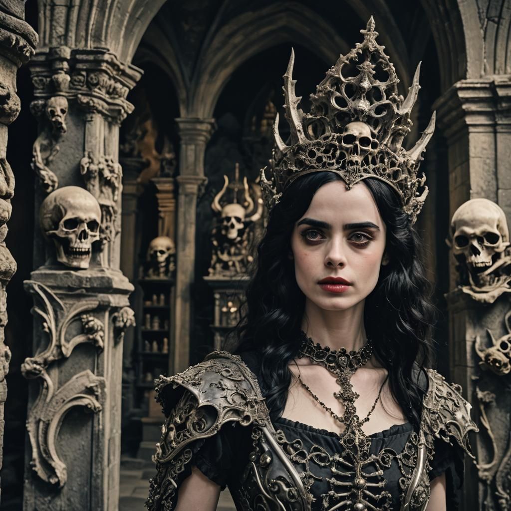 "Krysten Ritter is a Gothic demoness in Sedlec Ossuary," - AI Generated ...