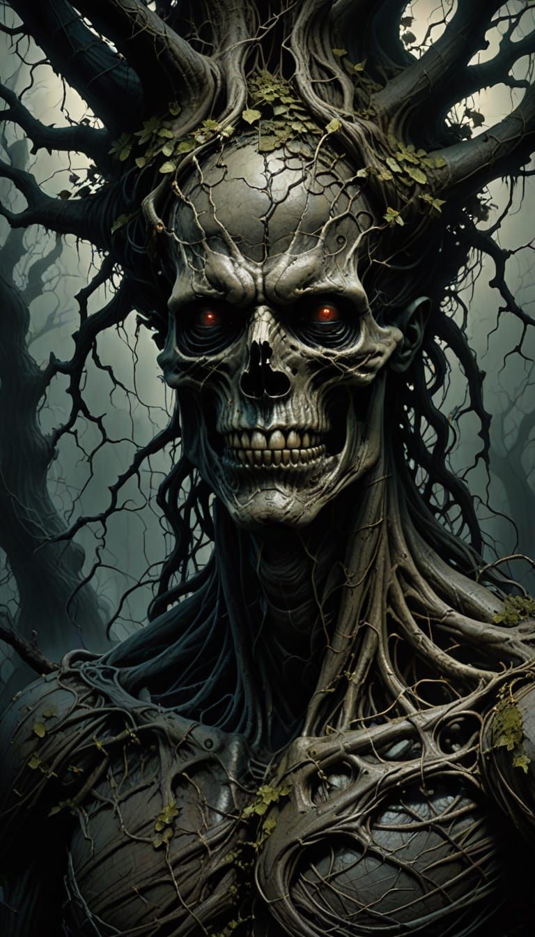 Gothic God of the Abyss in Hyper-Realistic Dark Fa... - AI Art