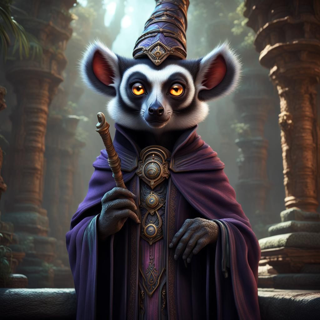 Wizard lemur - AI Generated Artwork - NightCafe Creator
