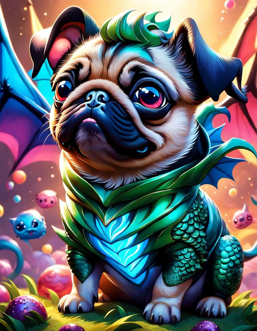 The Punk Pug - AI Generated Artwork - NightCafe Creator