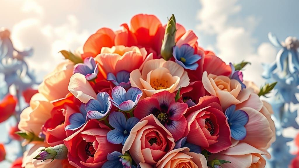 Genetically Engineered Blooms in Ethereal Harmony - AI Art