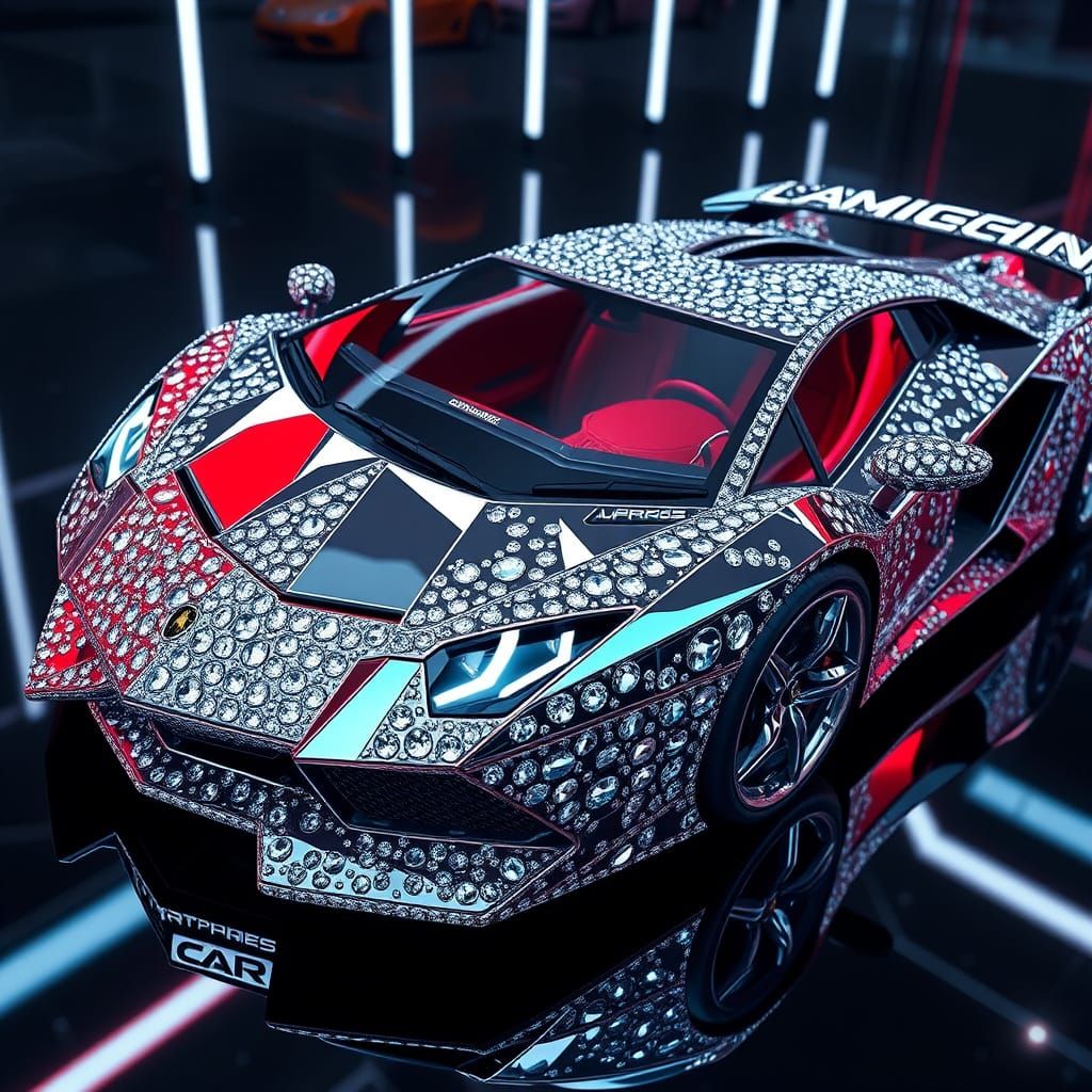 lamborghini in diamond - Lamborghini Shimmering with Diamond...