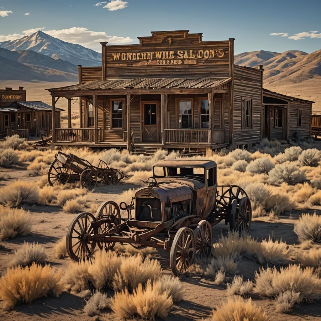 Old west ghost town - AI Generated Artwork - NightCafe Creator