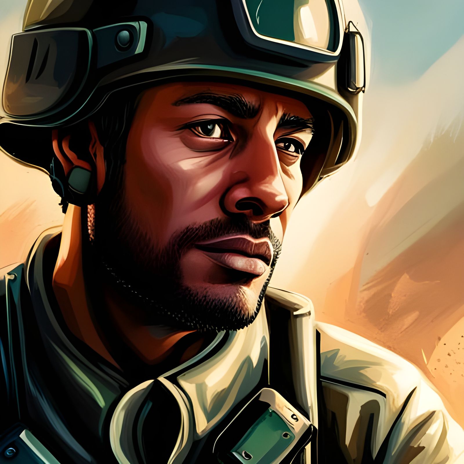 Portrait of a male soldier - AI Generated Artwork - NightCafe Creator