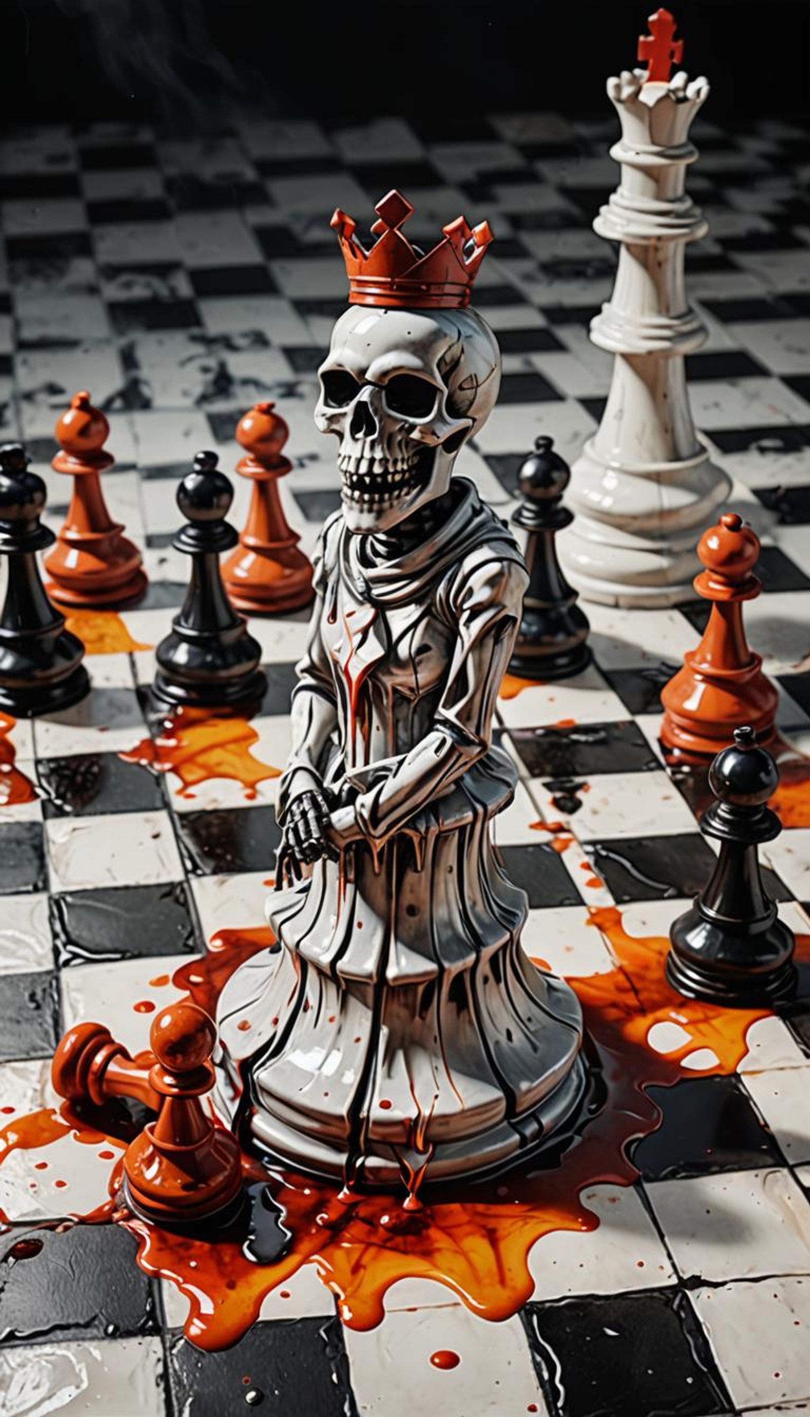 melting chess - AI Generated Artwork - NightCafe Creator