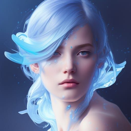 Blue girl - AI Generated Artwork - NightCafe Creator