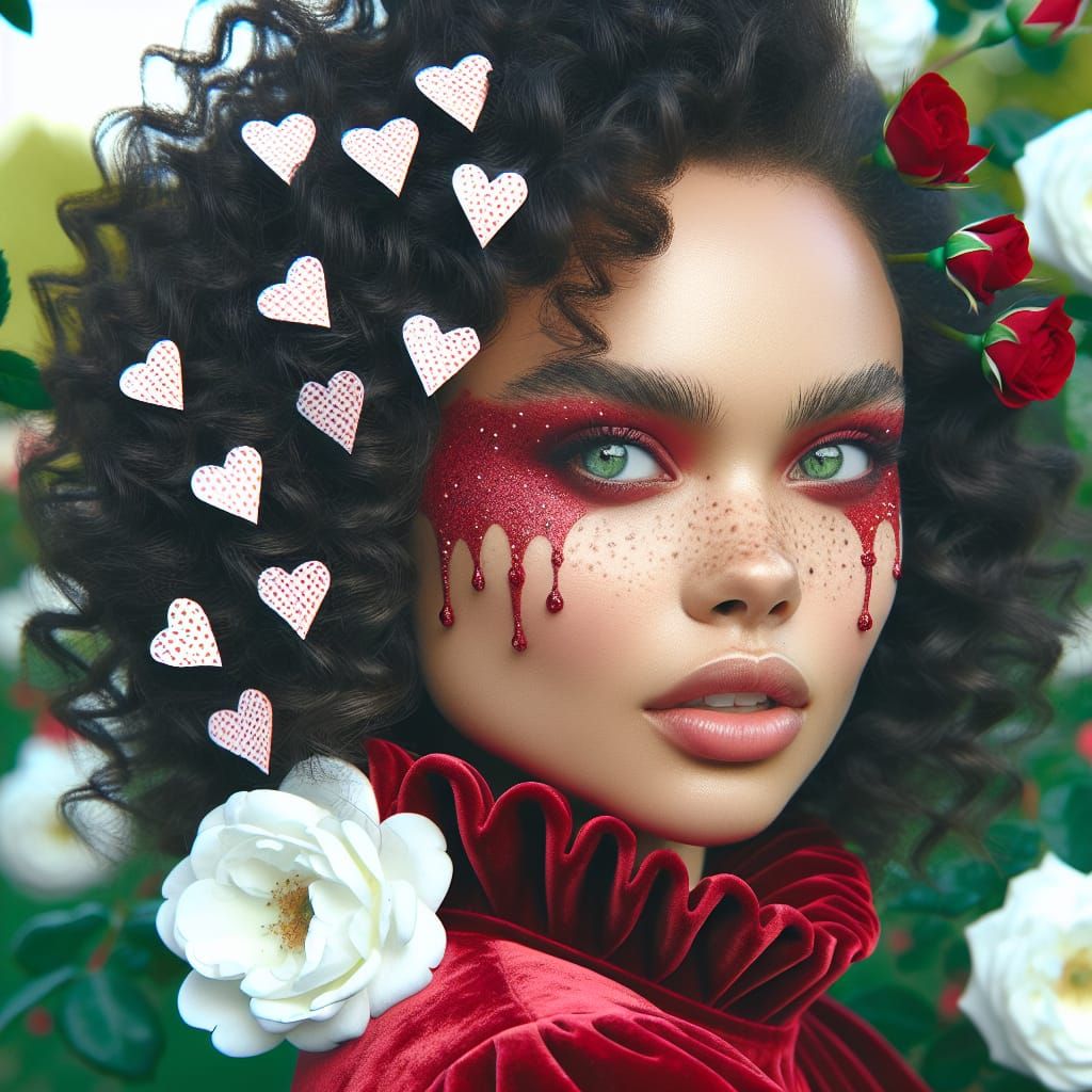 Fierce Queen of Hearts - AI Generated Artwork - NightCafe Creator