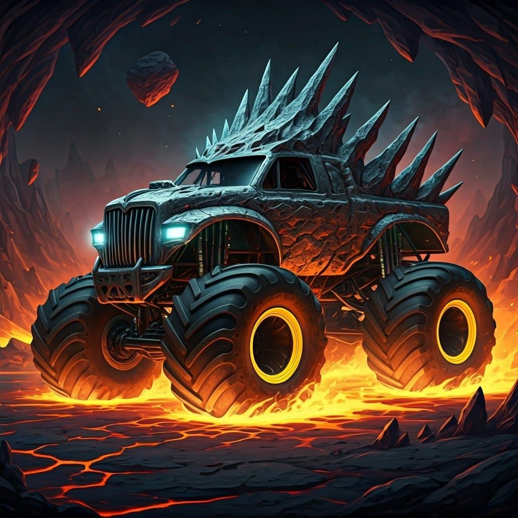A colossal interdimensional monster truck