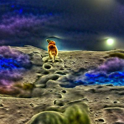 dog on moon HDR : r/nightcafe