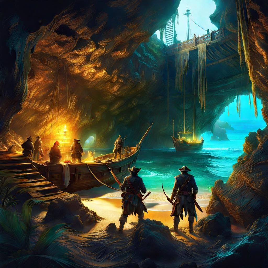 Pirate's Lair. - AI Generated Artwork - NightCafe Creator